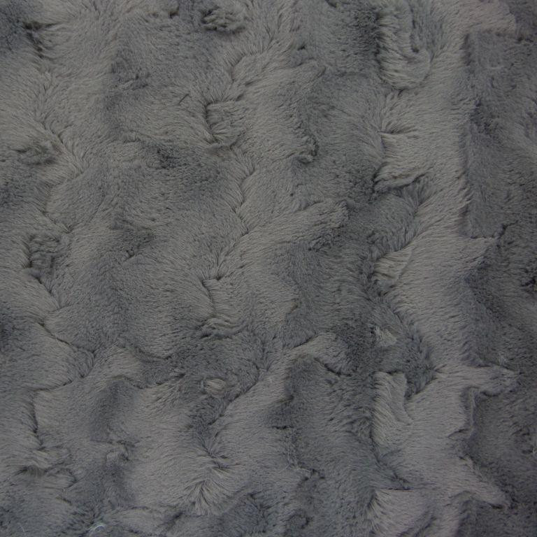 LUXURY Short Plush Faux Fur Fabric Material WAVY GREY - CRS Fur Fabrics