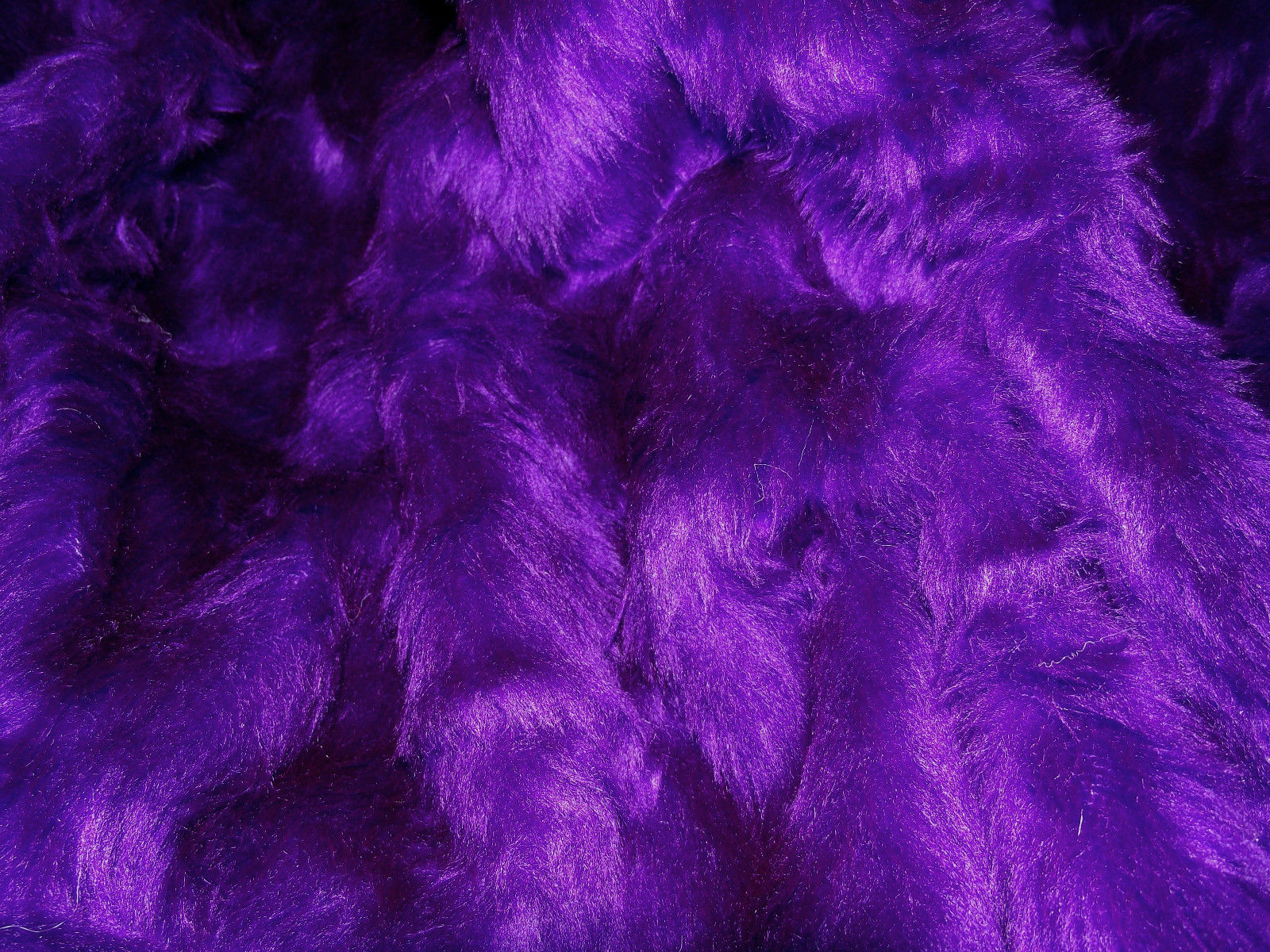 Plain Fun Faux Fur Fabric Material - PURPLE - CRS Fur Fabrics