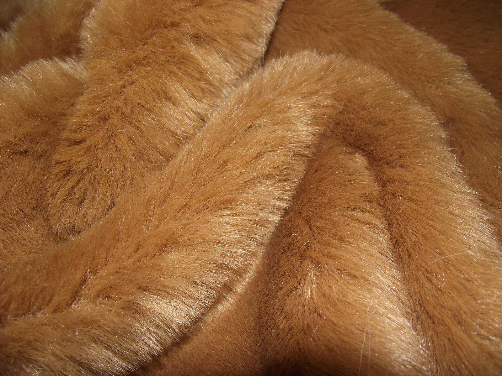LUXURY Faux Fur Fabric Material - CHIPMUNK GINGER BROWN - CRS Fur Fabrics