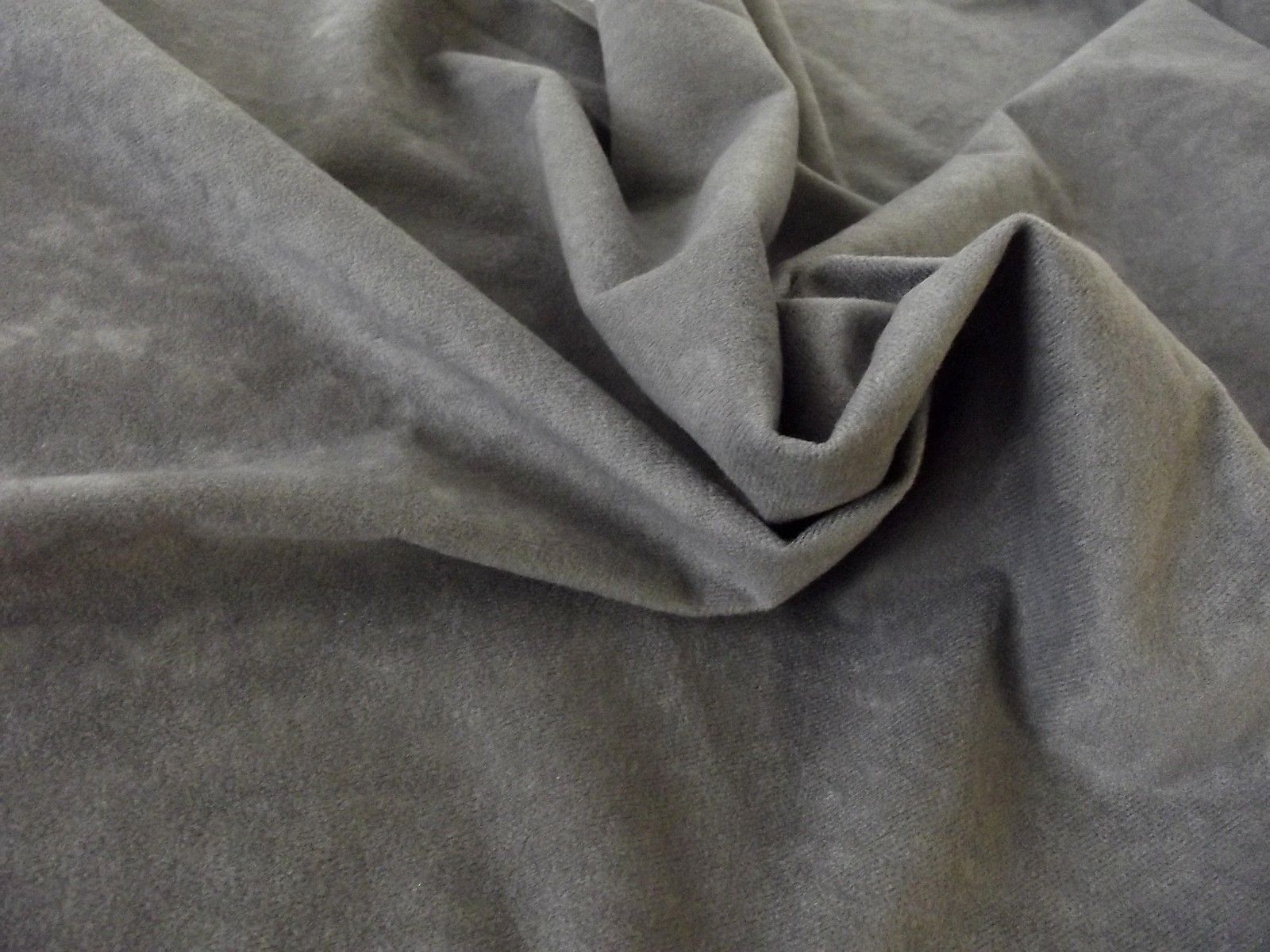 Faux Suede Suedette Fabric Material 170g - DARK GREY - CRS Fur Fabrics